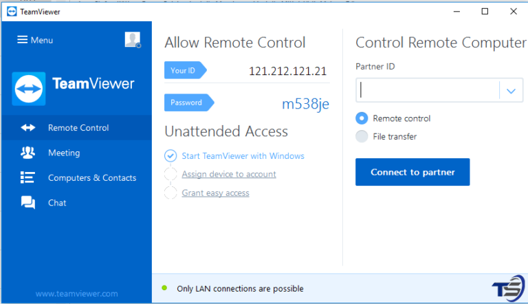 How to use Team Viewer on LAN ? - TelloSoft Software